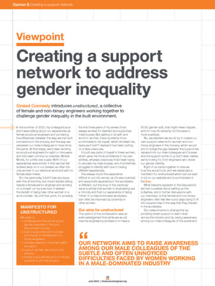 Viewpoint: Creating a support network to address gender inequality - The Institution of ...